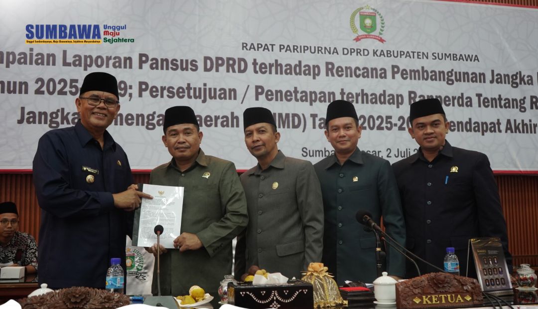DPRD Sumbawa Sahkan RPJMD 2025–2029, Bupati Tekankan Akselerasi dan Inovasi Pembangunan Daerah ...